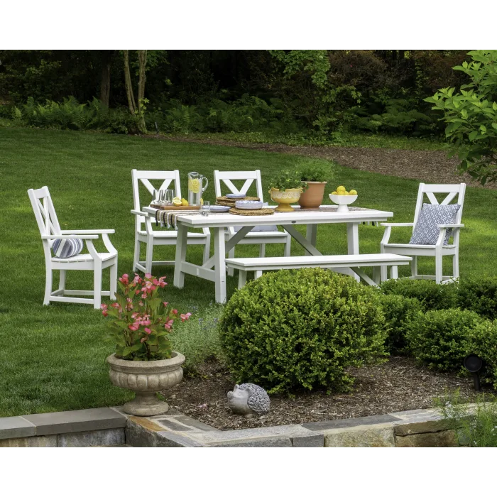 Polywood dining set with bench store