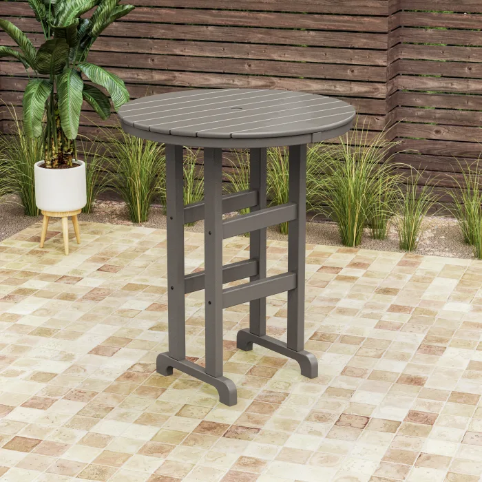 POLYWOOD 36 Round Farmhouse Bar Table RBT236