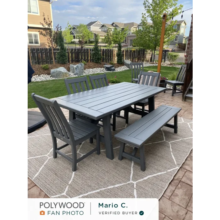 POLYWOOD Rustic Farmhouse 60 Backless Bench PL36 T3L2