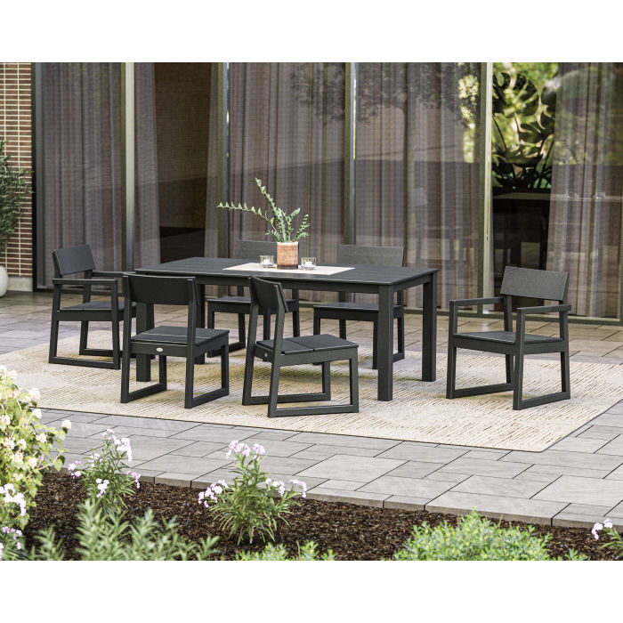 POLYWOOD® EDGE 7-Piece Parsons Dining Set - PWS2227-1