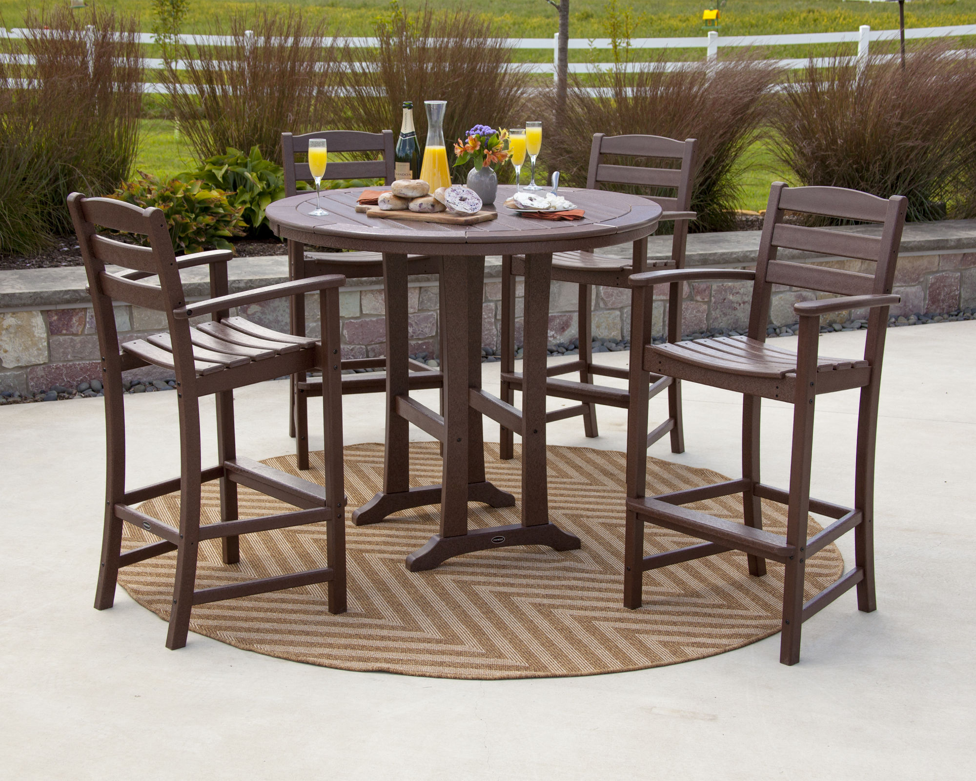 POLYWOOD® La Casa Café 5-Piece Bar Dining Set - PWS306-1